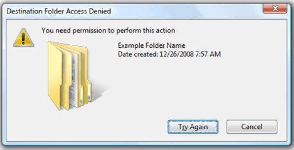 Fix Windows 10 Destination Folder Access Denied Issue