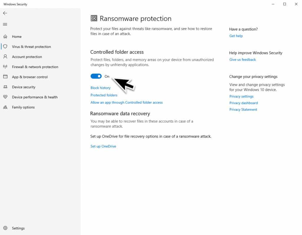 How To Enable Ransomware Protection In Windows Security