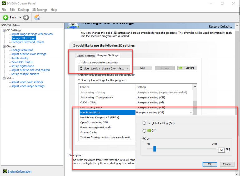 How To Set Framerate Limit In Nvidia Control Panel