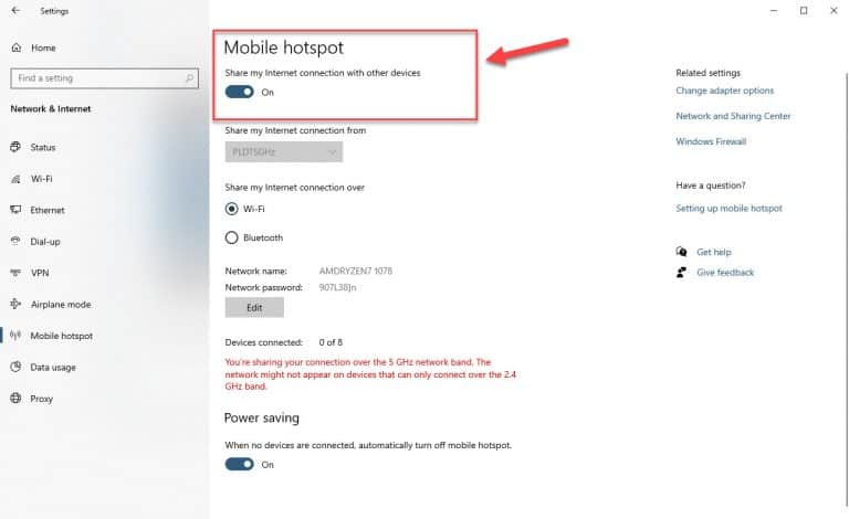 How To Share Your Internet Connection in Windows 10