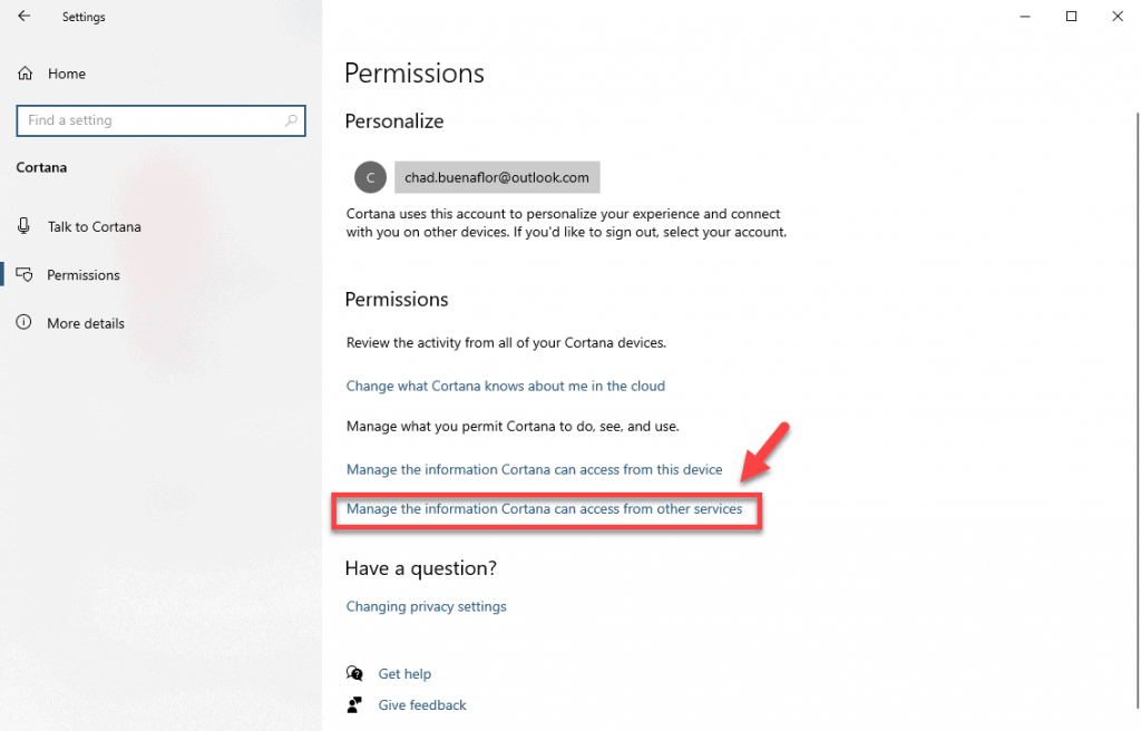 How To Manage Cortana Permission Settings In Windows 10