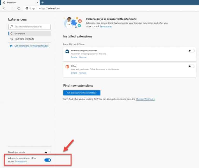 How To Add Google Chrome Extensions To Microsoft Edge