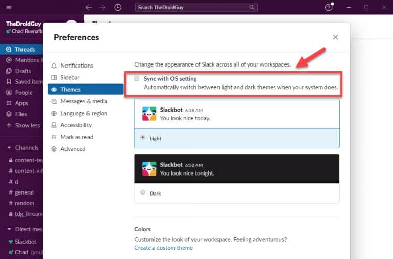 How To Enable Dark Mode In Slack App Windows 10